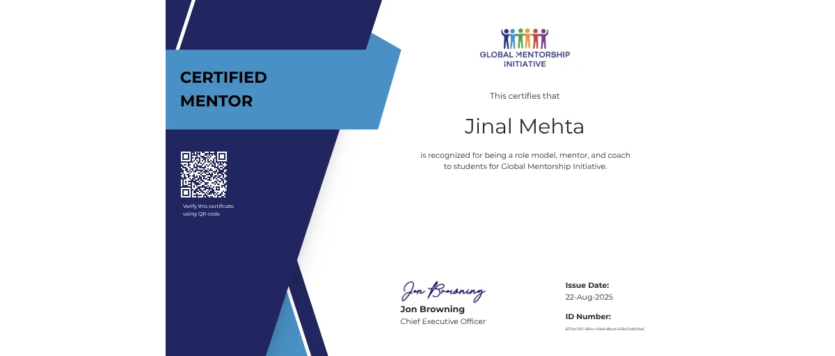Check out Jinal Mehta's Mentor English Program credential issued by ...