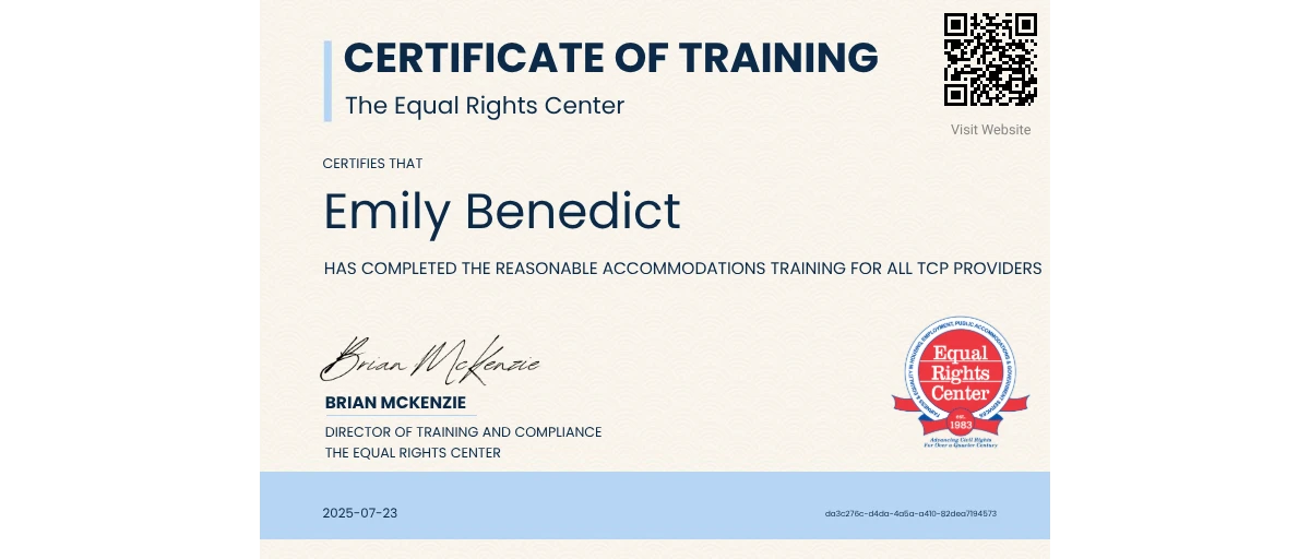 Check out Emily Benedict's Reasonable Accommodations Training for all ...
