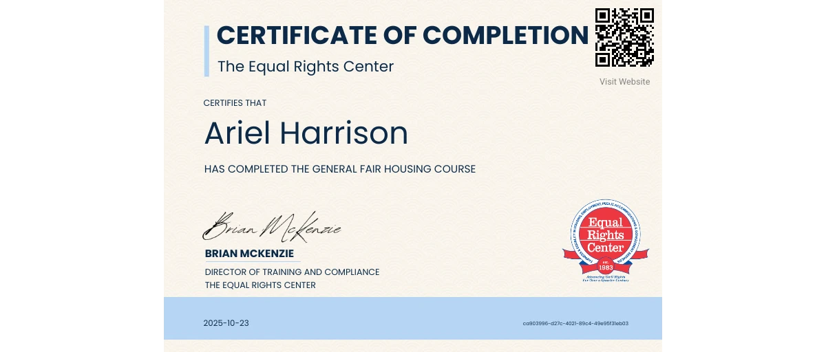 Check out Ariel Harrison's General Fair Housing Live Training ...