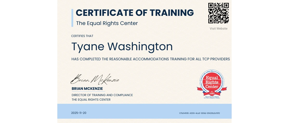 Check out Tyane Washington's Reasonable Accommodations Training for all ...