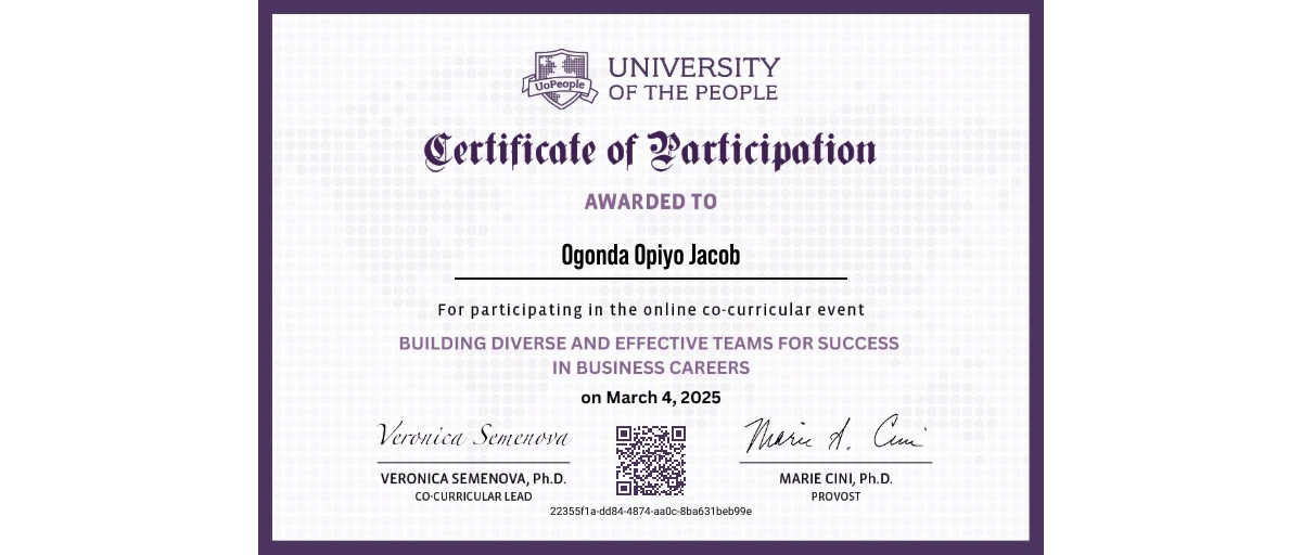 Check out Ogonda Opiyo Jacob's Webinar: Building Diverse and Effective ...
