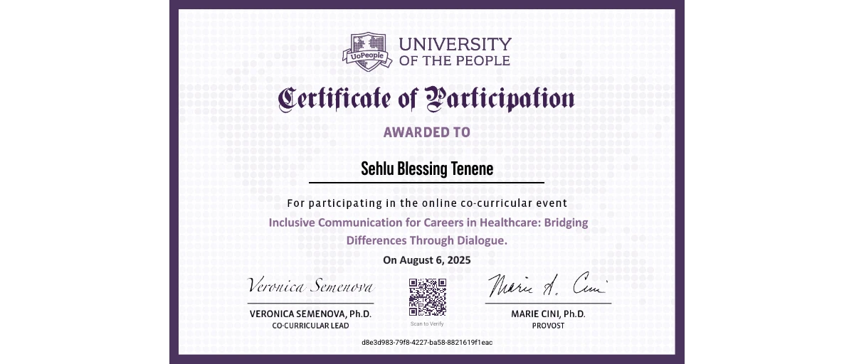 Check out Sehlu Blessing Tenene's Webinar:- Inclusive Communication for ...