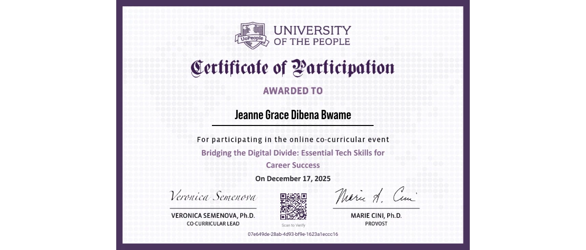 Check out Jeanne Grace Dibena Bwame's Webinar:- Bridging the Digital ...