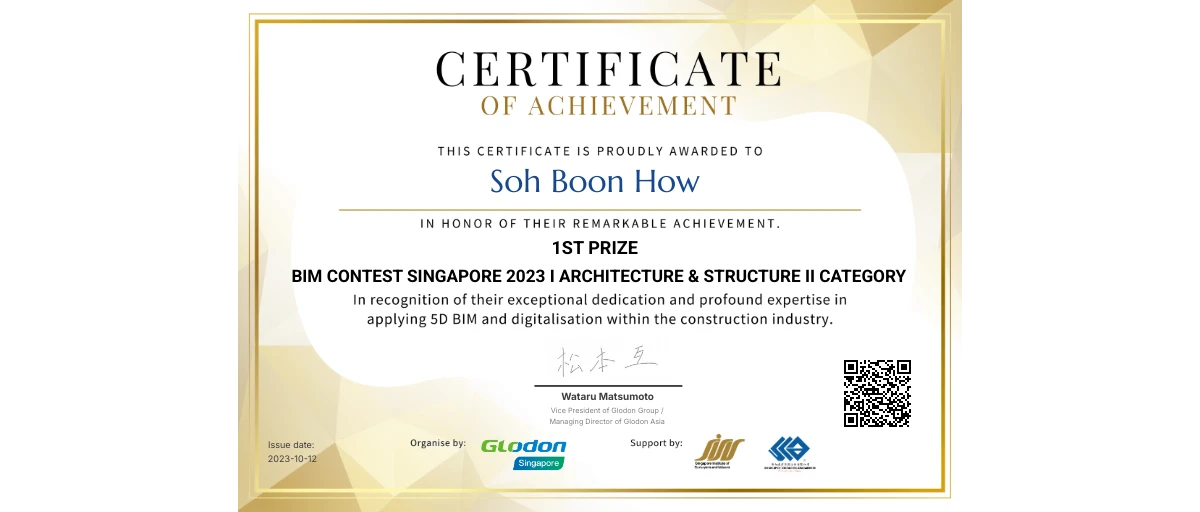 Check out Soh Boon How's SG-BIM CONTEST -2023-WINNER credential issued ...